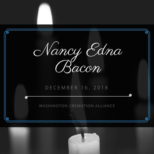 Nancy E. Bacon Obituary - Western Cremation Alliance